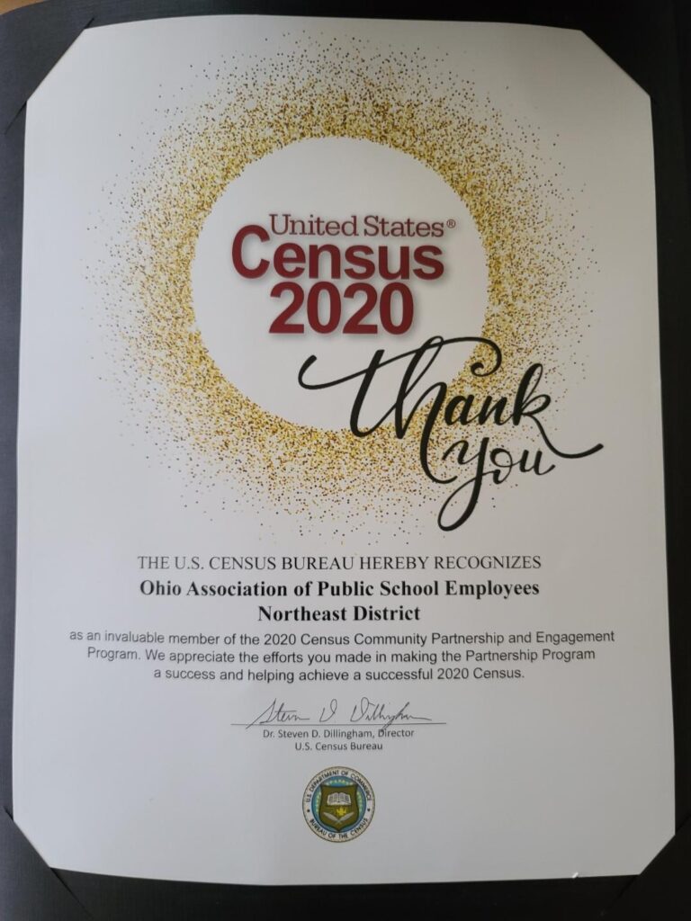 U.S. Census Recognizes OAPSE Northeast District and the Coalition of ...